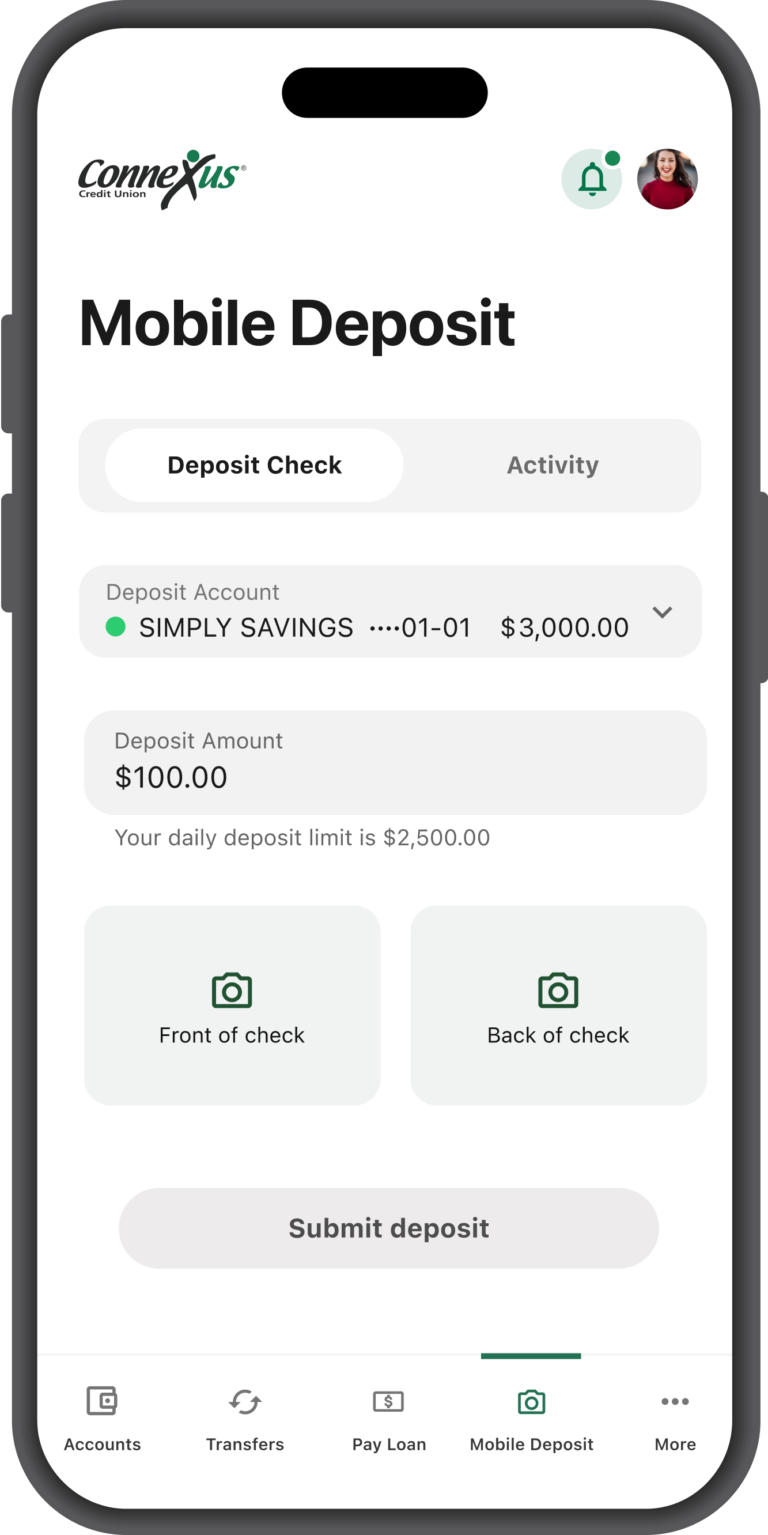 Mobile Deposit - Connexus Credit Union