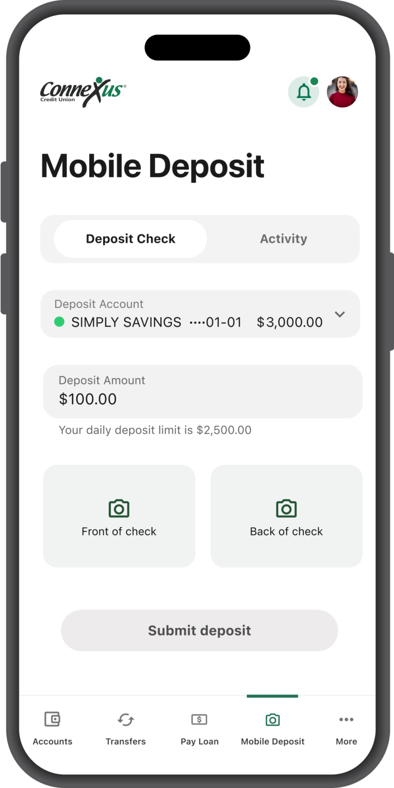 Mobile Deposit - Connexus Credit Union